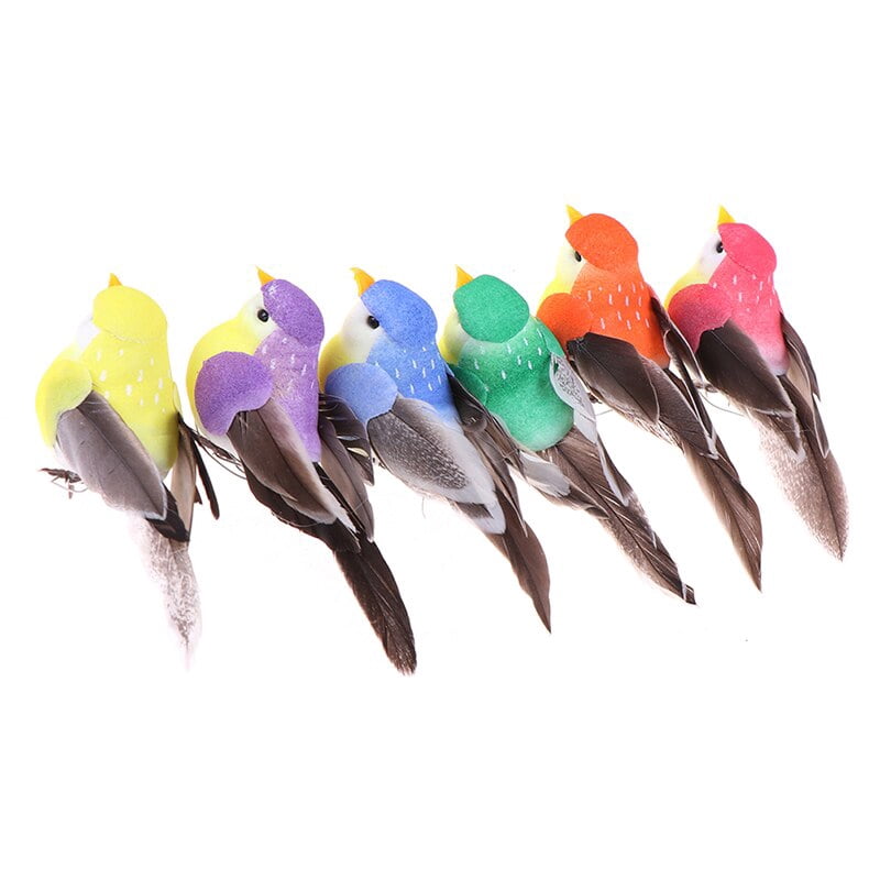 Fuwaxung 1PCS/2PCS Artificial Birds Fake Foam Animal Simulation Feather ...