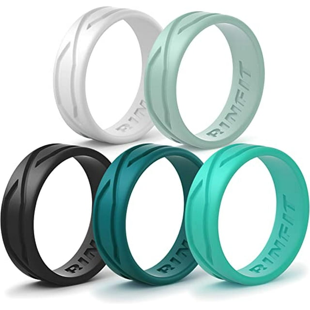 Rinfit Silicone Wedding Rings for Women - 4Love Collection - 5 Rings ...
