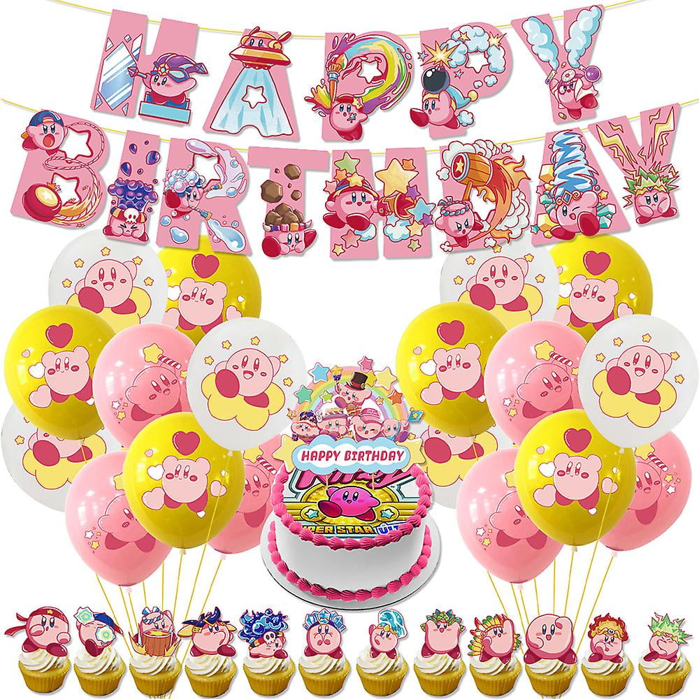 Kirby Birthday Party Decoration For Kids, Cartoon Theme Party Favors And Supplies, Venue Layout ...