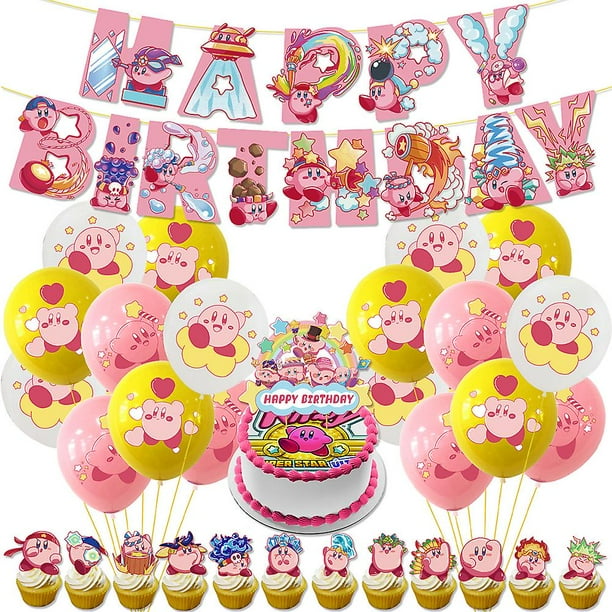 Kirby Birthday Party Decoration For Kids, Cartoon Theme Party Favors ...
