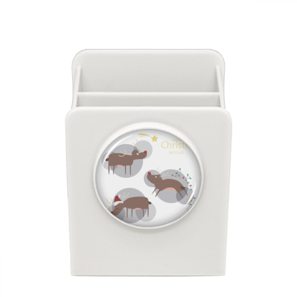 mas Reindeer Moose Pattern Desk Pencil Holder Cup Pen Organizer ...