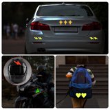 Uxcell Reflective Stickers, 12 Pack 2.87 x 2.17 Inch Adhesive High ...