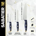 Sabatier 3 Piece Stainless Steel Triple Rivet Chef Knife Set Navy with ...