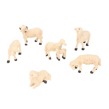 Mini Sheep Figurine, 6Pcs Miniature Sheep Figurine UV Protection For ...