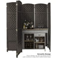 Extra Wide Diamond Weave Fiber Room Divider, 6 Panel - Walmart.com