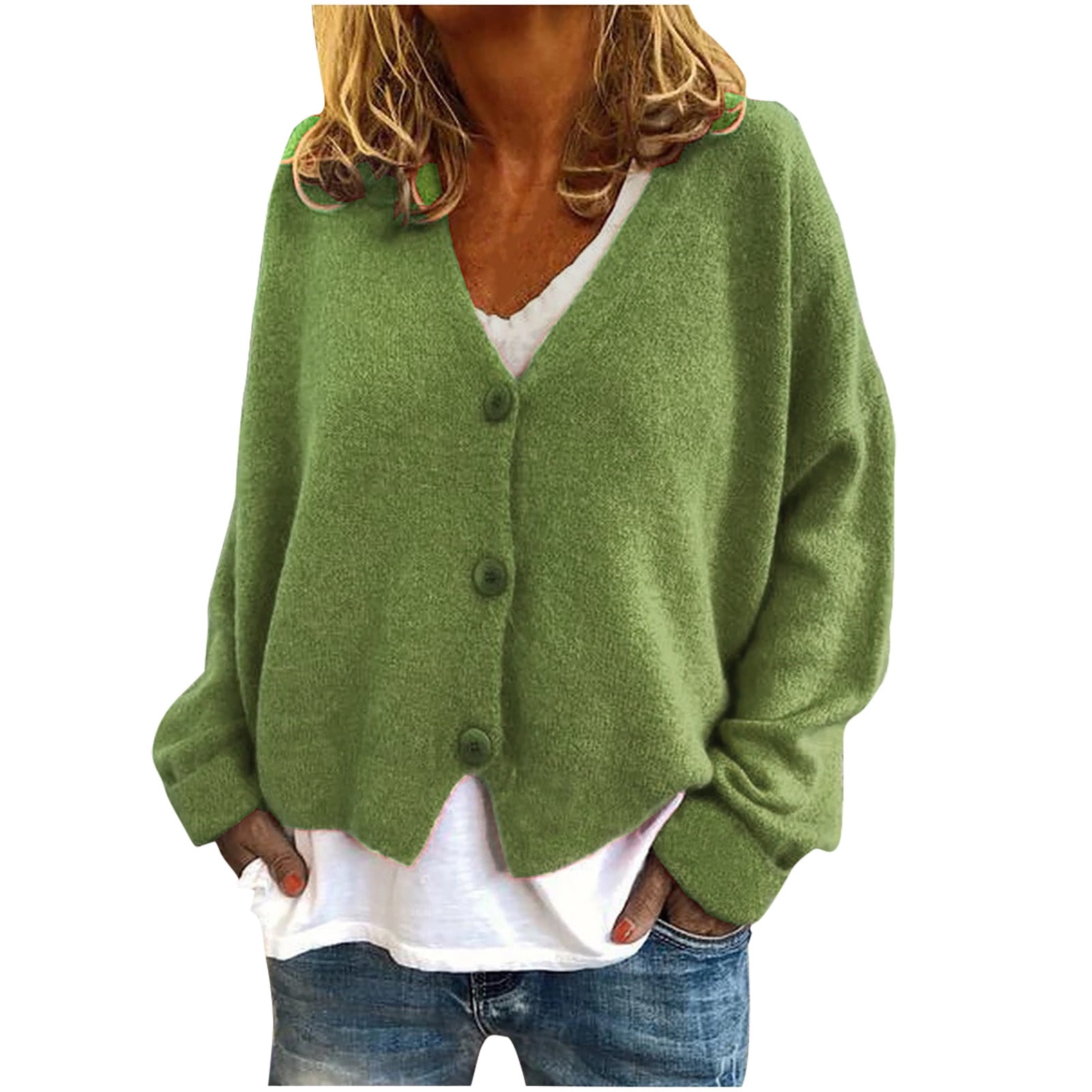 Click here for Cehvom Women Casual Knitted Cardigan Sweater Coat prices
