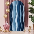 Blue Water Ripple Gradient Stripes Arch Backdrop Cover Stretchy Spandex ...