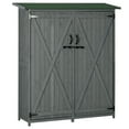 Outsunny Outdoor Storage Cabinet, Weatherproof Garden Shed, 4 Tier ...