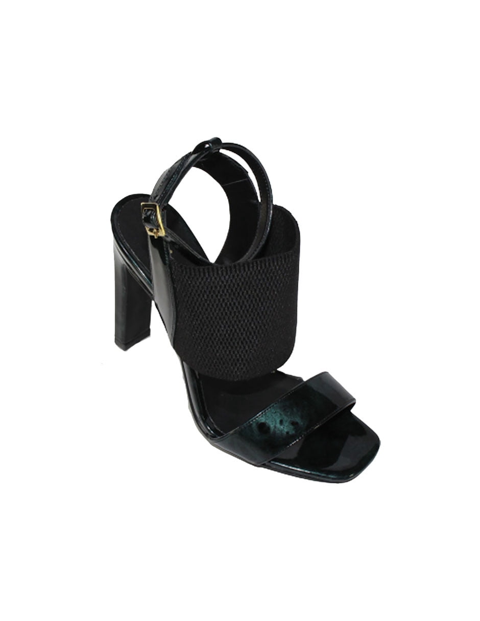 SANDALIAS VESTIR TACONES GIUSTO DAMA MUJER CHAROL RETRO NEGRO 7001 LEON ...