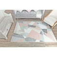 Rugs America Mika MO60A Milkshake Geometric Contemporary Pink Area Rug ...