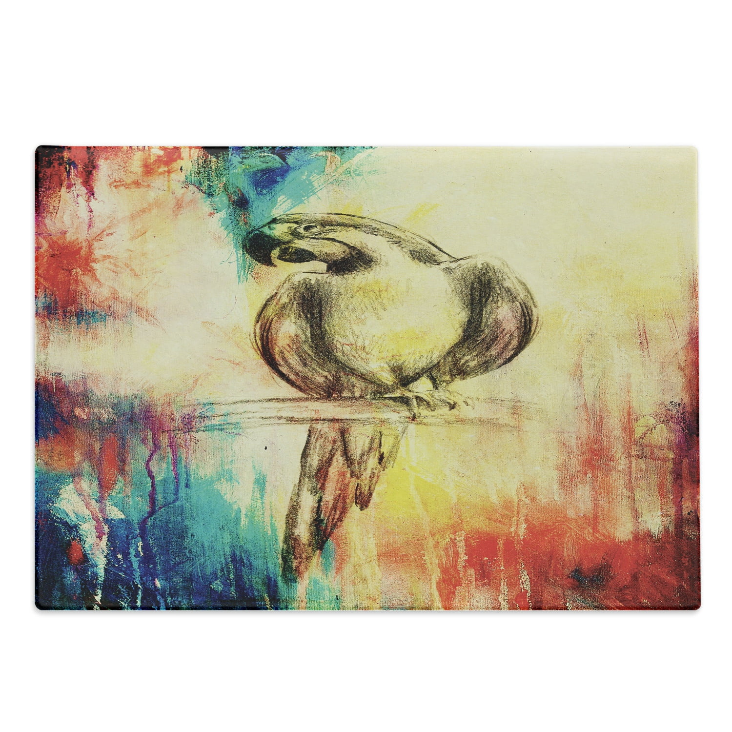 Parrot Cutting Board, Grunge Parrot Vintage Paper Background Smart ...