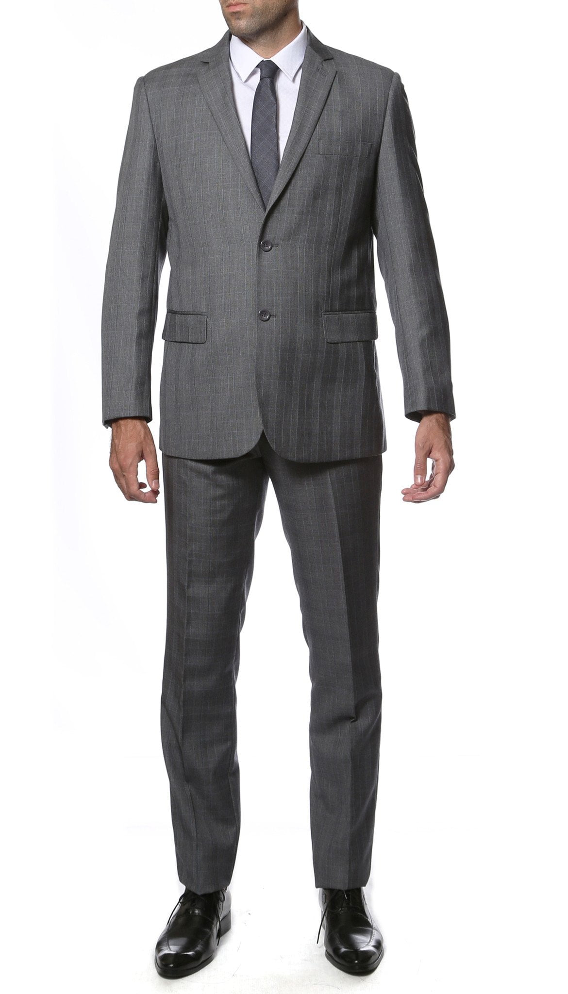 The ALDO Slim Fit Ash & Navy 2pc Plaid Suit~34R/28W - Walmart.com