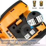 Compatible Industrial Label Tape Replacement for DYMO Rhino 18444 Permanent Vinyl Label Tape ...
