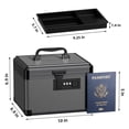 Lock Box With Code Medication Removable Tray Portablefor Home&travel 10 ...