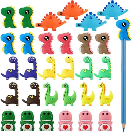 30 Pieces Pencil Toppers Animal Pencil Toppers Dinosaur Pen Toppers ...
