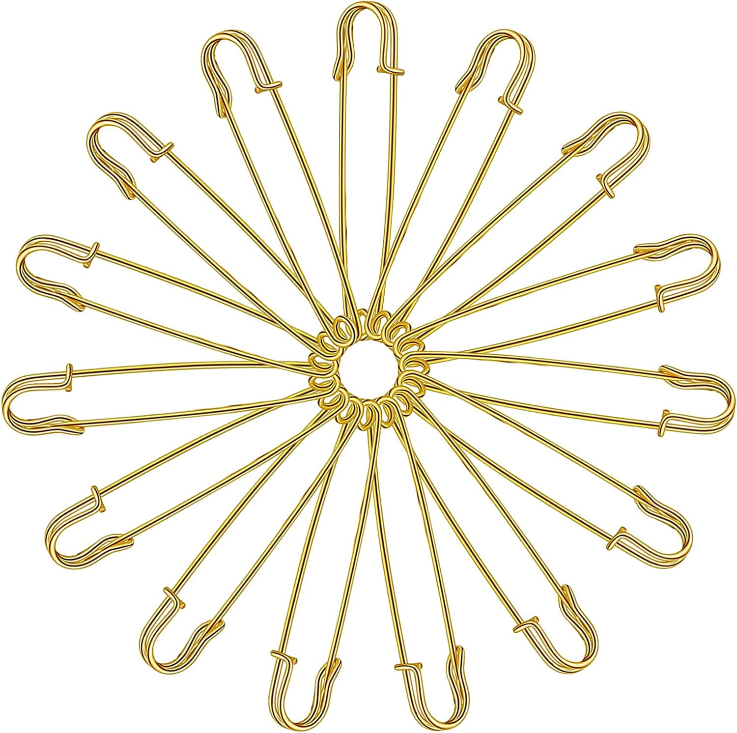 15 imperdibles (color dorado) de 10 cm de imperdible grande ...