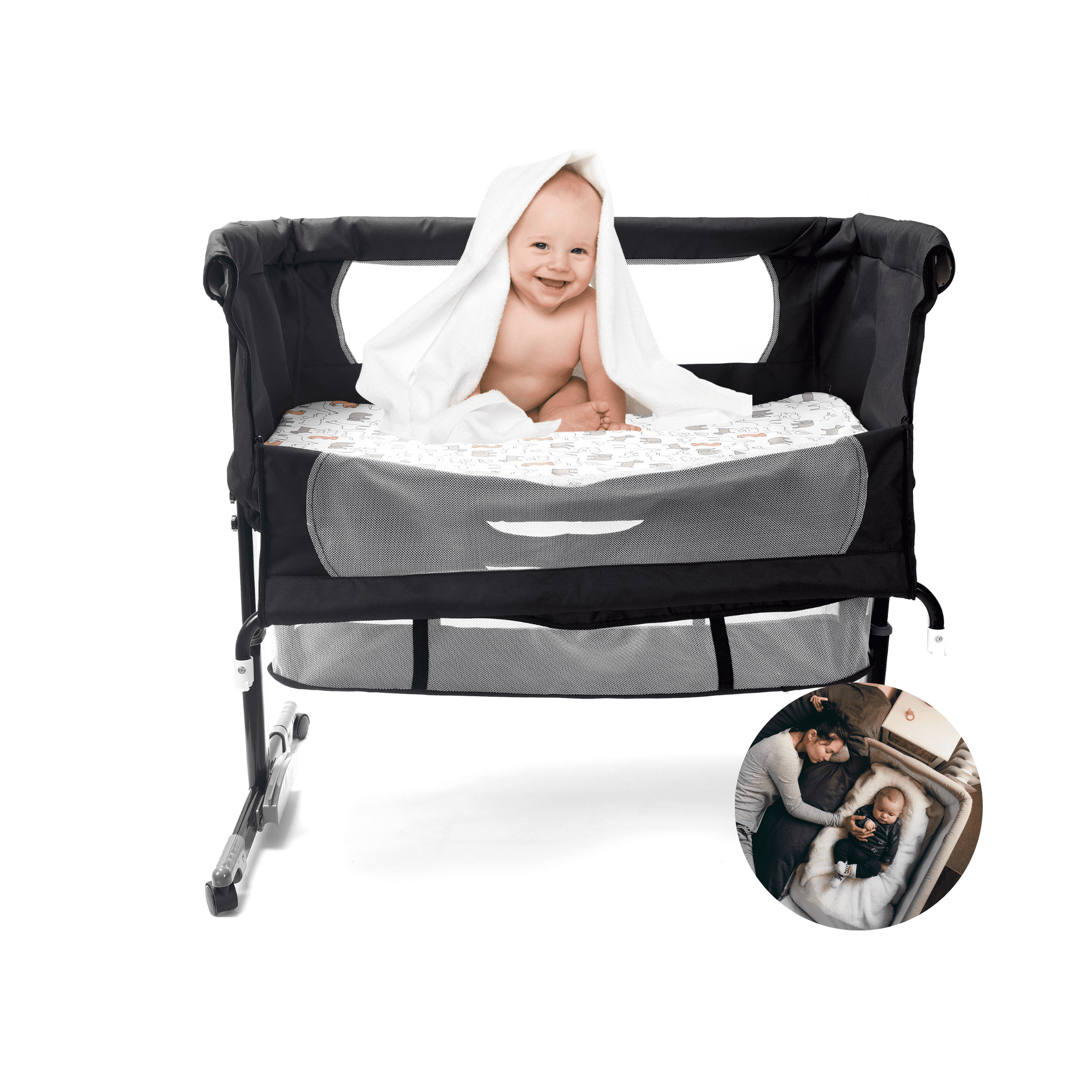 Cuna Moises Para Bebe Recien Nacido Colecho Con Ruedas Picool Moisés ...