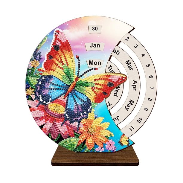 Calendario Escritorio Perpetuo Con Forma Especial Flores Y Mariposas ...