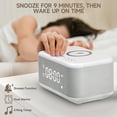 Fansbe Tech Vibrating Alarm Clock Speaker, Dimmable Digital Alarm ...