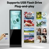 49 Inch Indoor Digital Signage Touchscreen Kiosk Floor Standing ...