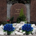 2PCS Artificial Cemetery Flowers with Vase, Memorial Flower Pot for ...