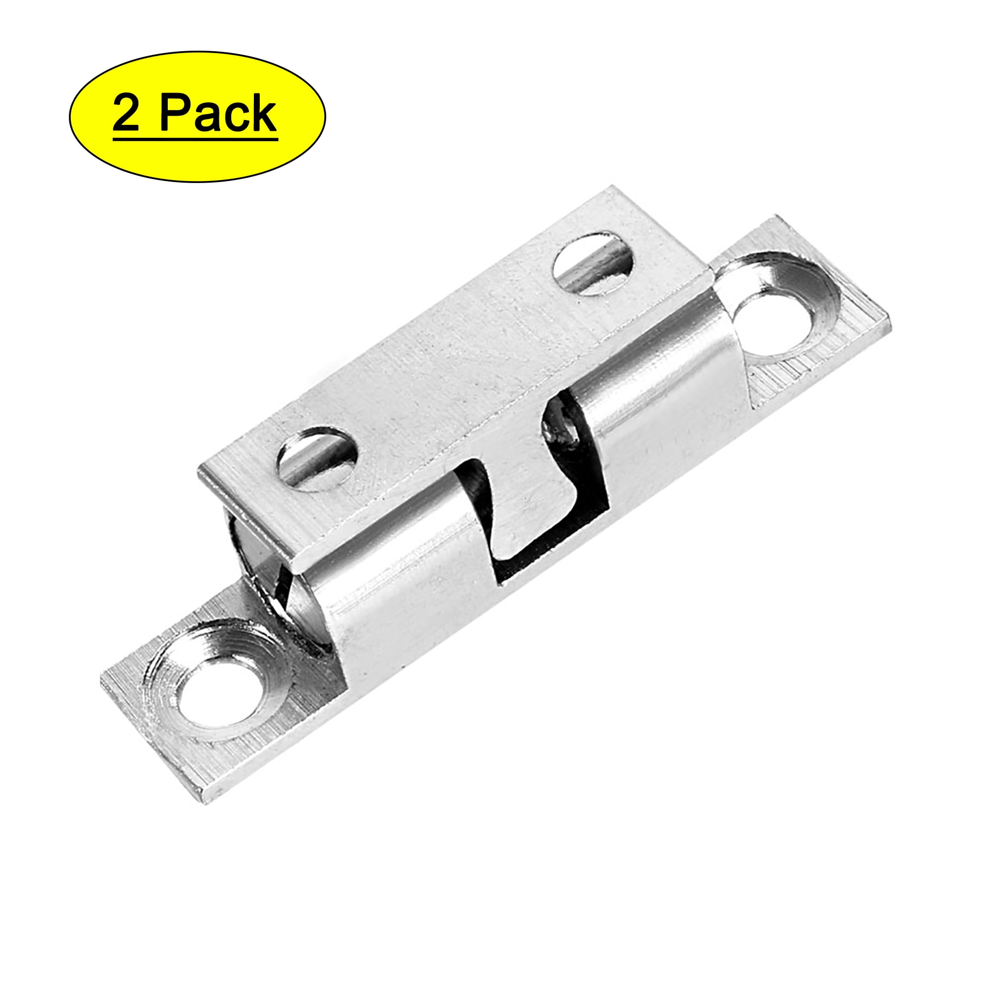40mm Cabinet Brass Double Ball Catch Tension Latch Silver Tone 2Pack ...