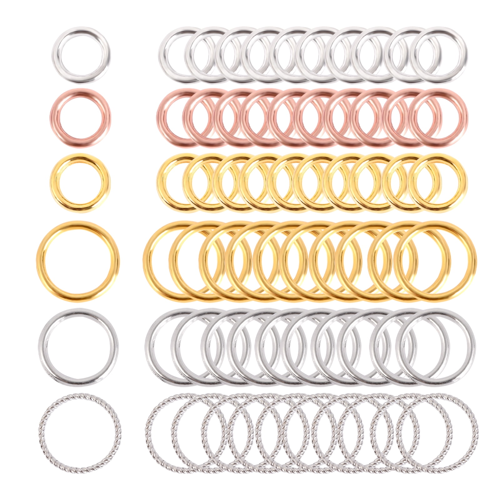 100Pcs Closed Jump Rings for Necklace Bracelet Jewelry Making Ring ...