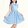Amzcrzy Summer Dresses for Little Girls 2026 3-15Y Solid Color Peter ...