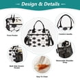 ALAZA Soccer Checkered Shapes Print Cooler Lunch Bag Insulated Reusable ...