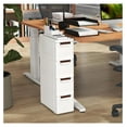 4-Drawer Narrow Storage Cabinet, Slim Rolling Cart, Mobile Plastic Cart ...