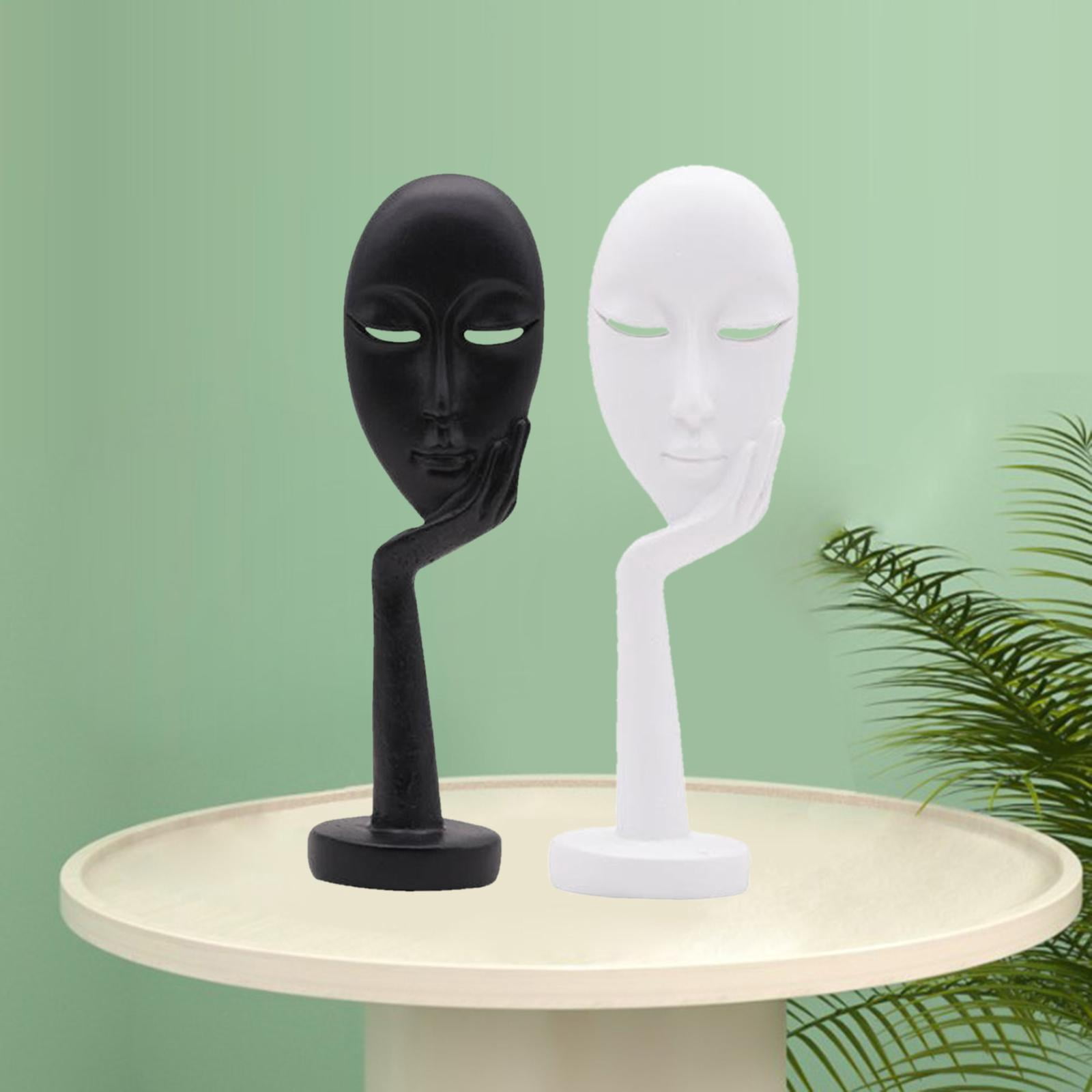 2pcs Abstract Statue Handmade Handcrafted Art, Resin Thinking Man, Home ...