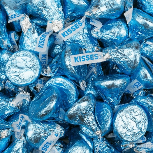 Light Blue Hershey's Kisses 25 lb (approx 2,500 pcs) - Walmart.com ...