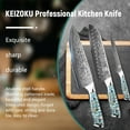 Damascus Steel Santoku Knife 7 Inch, Japanese Professional 10Cr15MOV ...