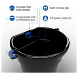 HMTtie 5.8-Gallon Flat Back Water Bucket with Built-in Hose Clip and ...