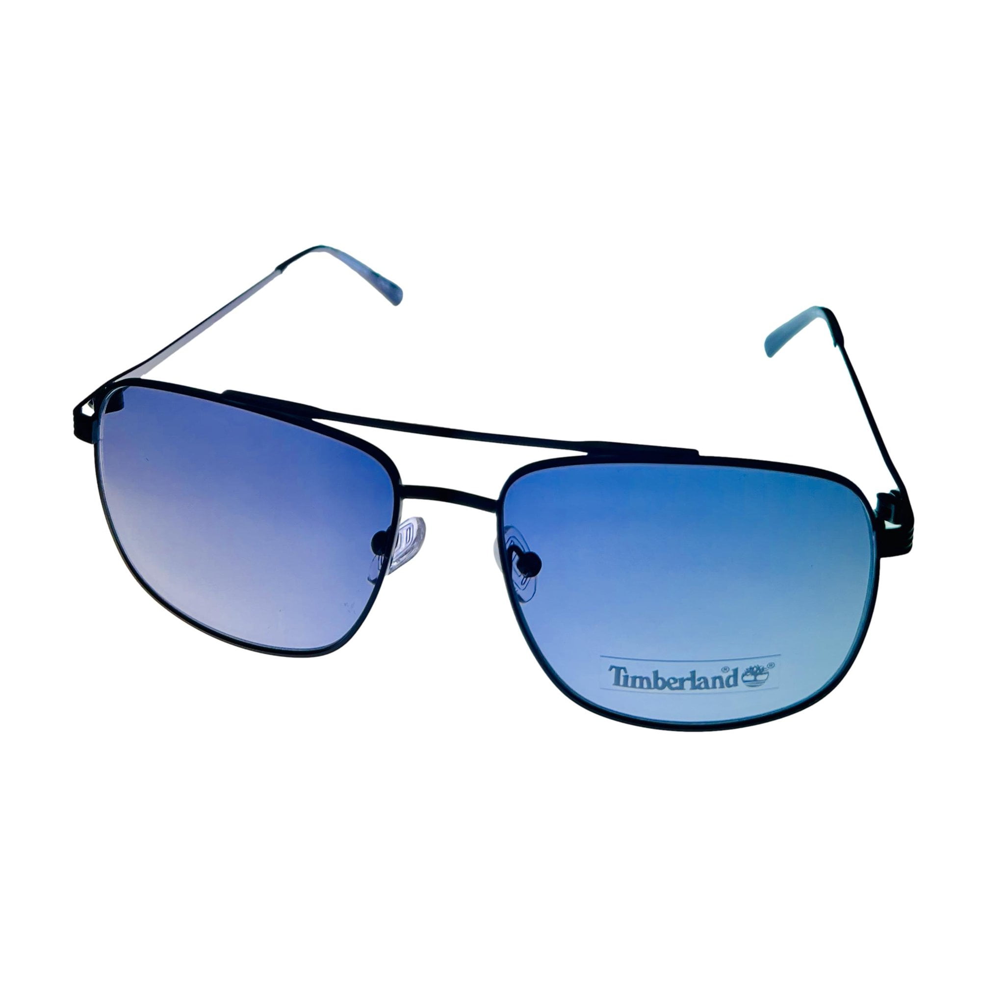 Timberland BLACK Men's Metal Rectangle Aviator Gradient Lens Sunglass ...