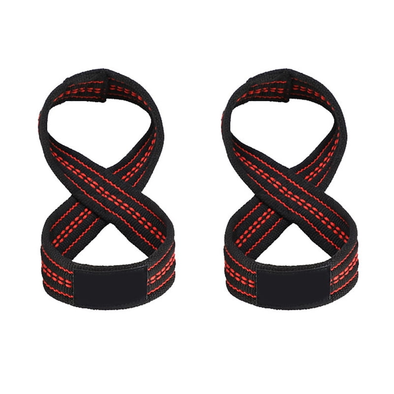 2Pcs Figure 8 Weight Lifting Straps Deadlift Wrist Strap Pull-Ups Wrist ...
