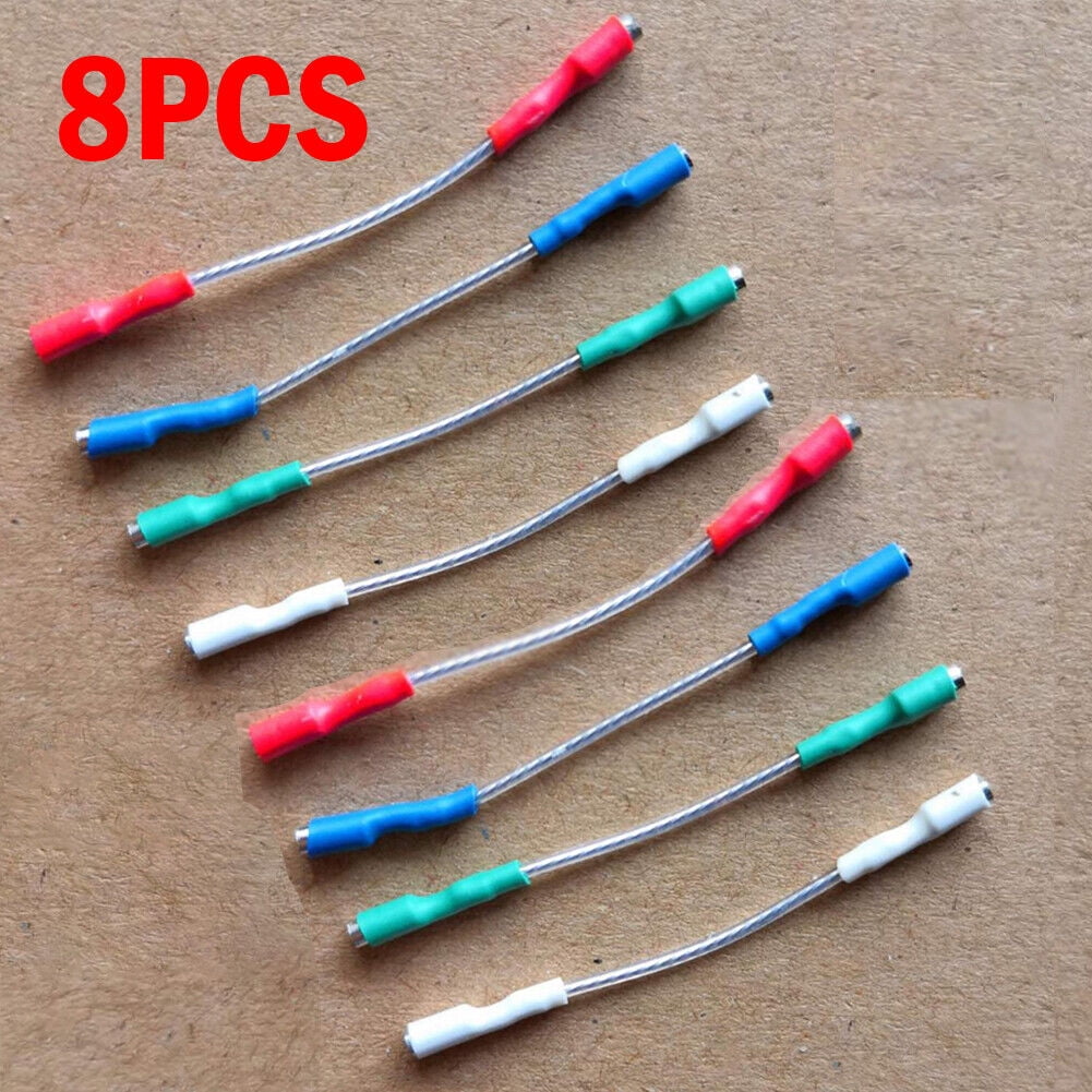 8 Pcs High Quality Cartridge Headshell Wires Leads Gold OFC Copper T4 ...