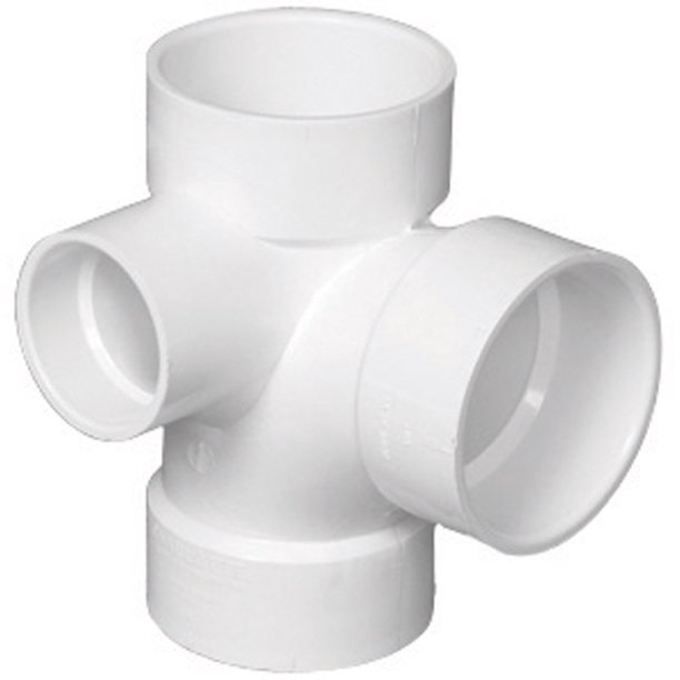 Charlotte Pipe Schedule 40 3 in. Hub x 3 in. Dia. Hub PVC Sanitary Tee ...