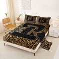 Catabedysis Brown Monogrammed Print Bed Sheets,Initial Letter R Full ...