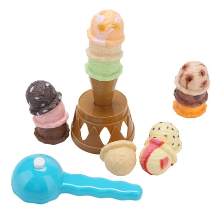 Ccdes Plastic Stacking Ice Cream Toy Balancing Game with Scooper for ...