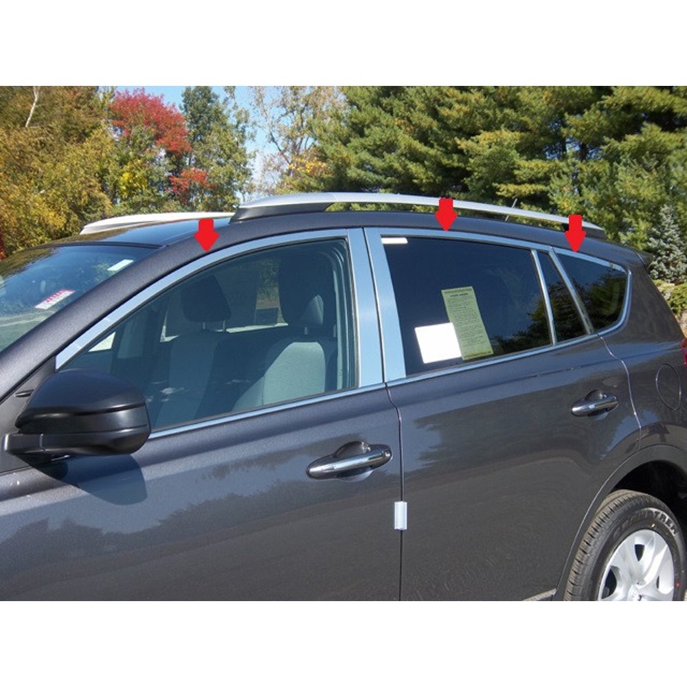 Stainless Steel Window Trim 6Pc Fits 2013-2018 Toyota Rav4 WP13181 QAA ...