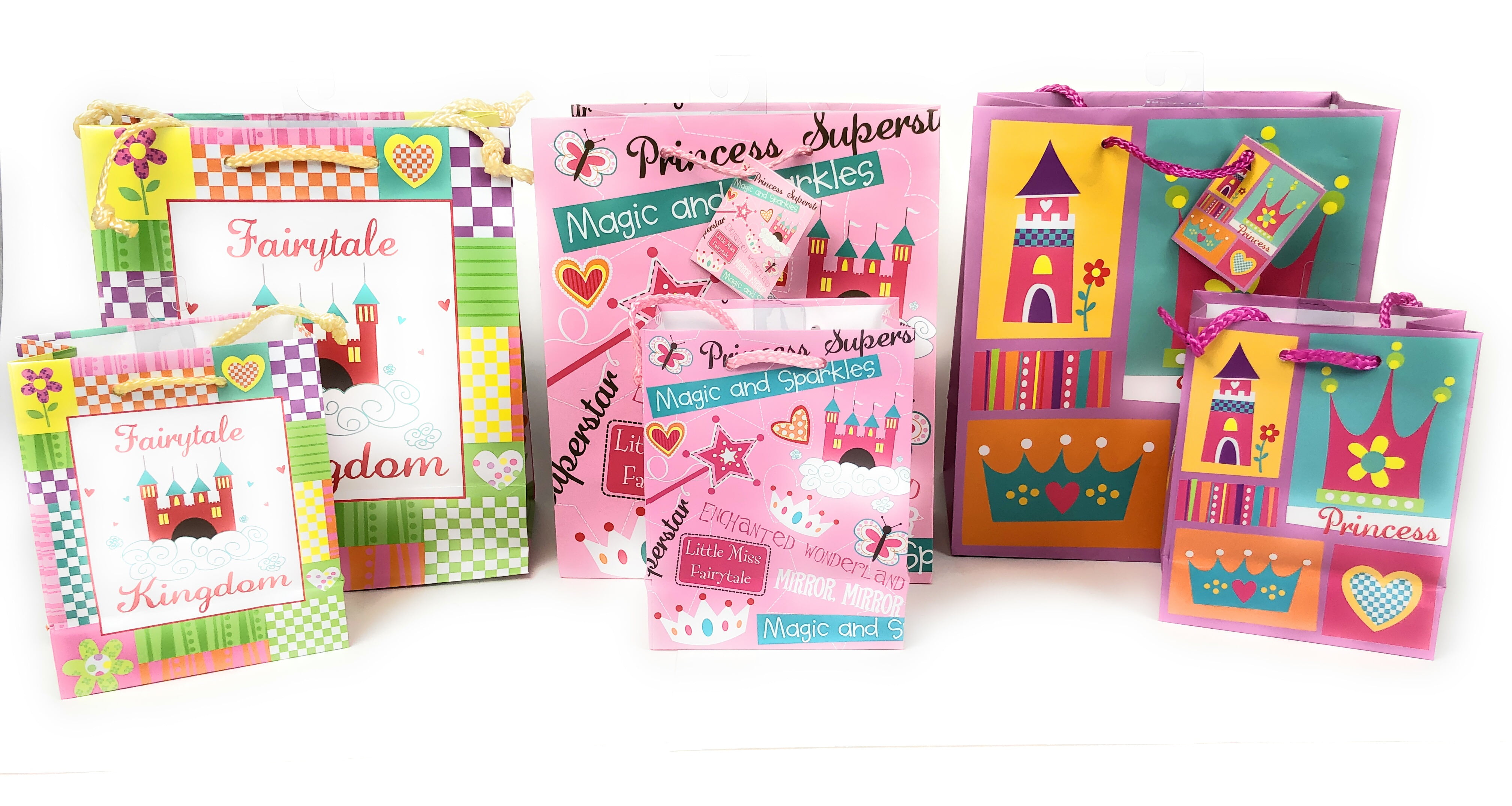 Princess Gift Bag Set of 6 Small Medium Tissue Paper Bundle - Walmart.com