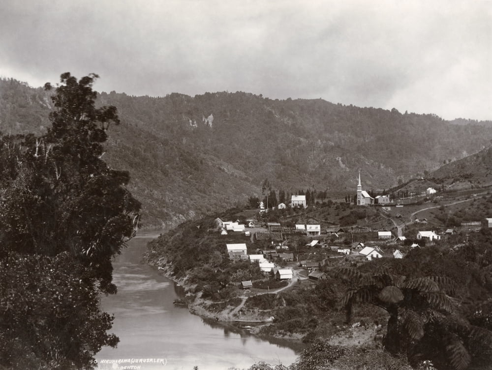 New Zealand, C1910. /Nthe Village Of Hiruharama (Jerusalem), New ...