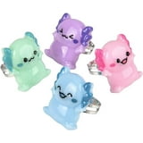 48 Axolotl Rings - Cute Plastic Charms Jewelry for Children - Ring Kids ...