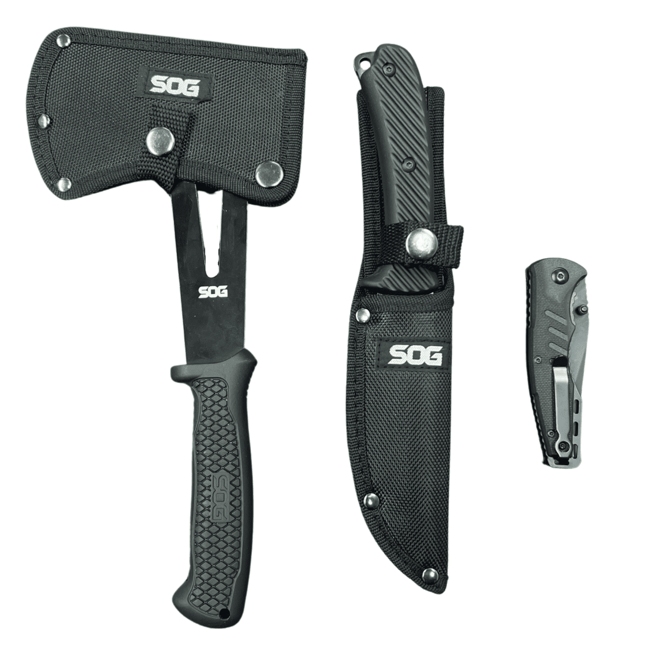 SOG Pro 4.0 Combo Kit, 3pc Kit Includes Two Knives and a Hand Axe ...