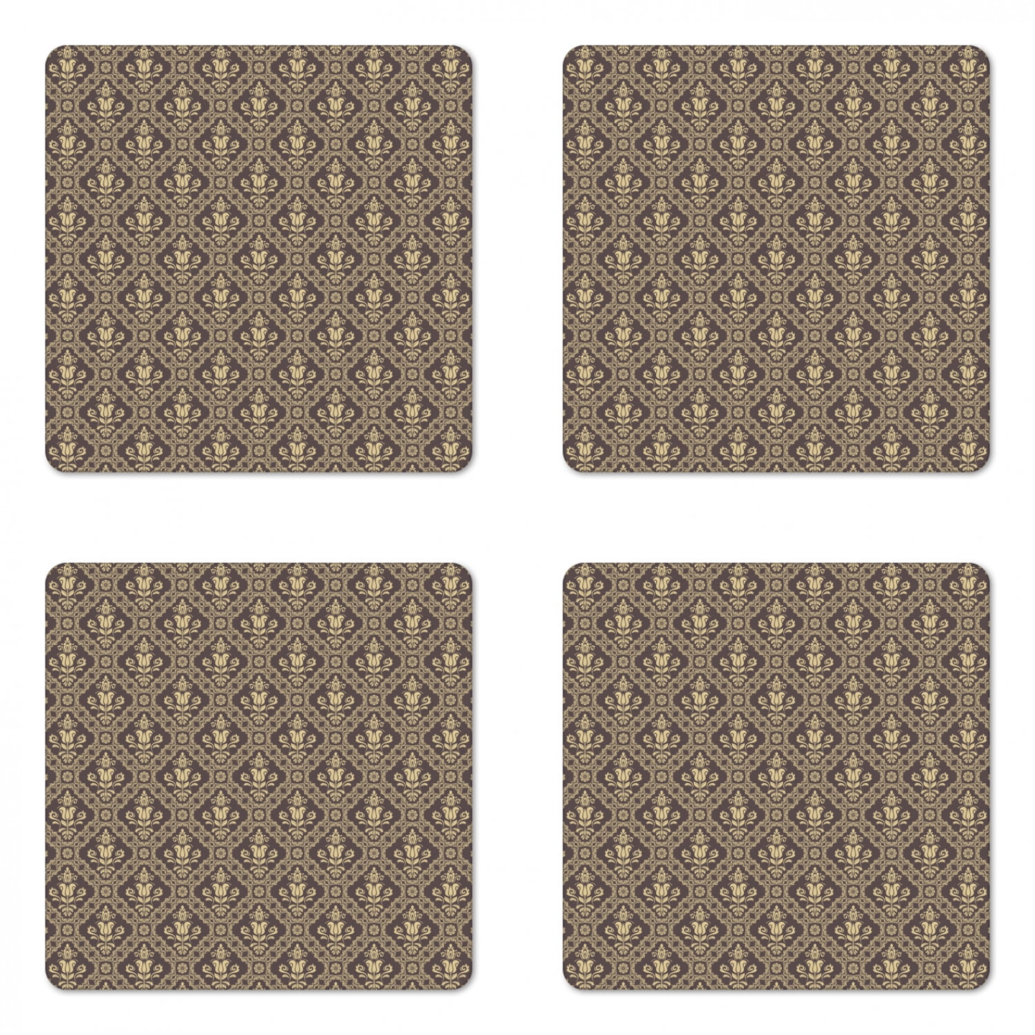 Vintage Coaster Set of 4, Medieval Victorian Rococo Baroque Style ...