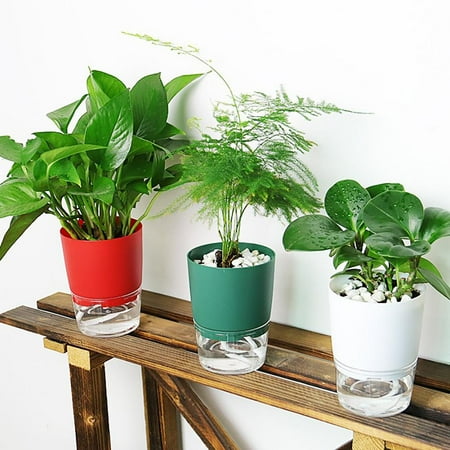 Double-Layer Absorbing Flower Pot Self Watering Flower Pot Flower Pot ...