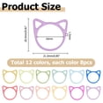 96Pcs 12 Colors Baking Painted Iron Stitch Markers Cat Head Mixed Color ...