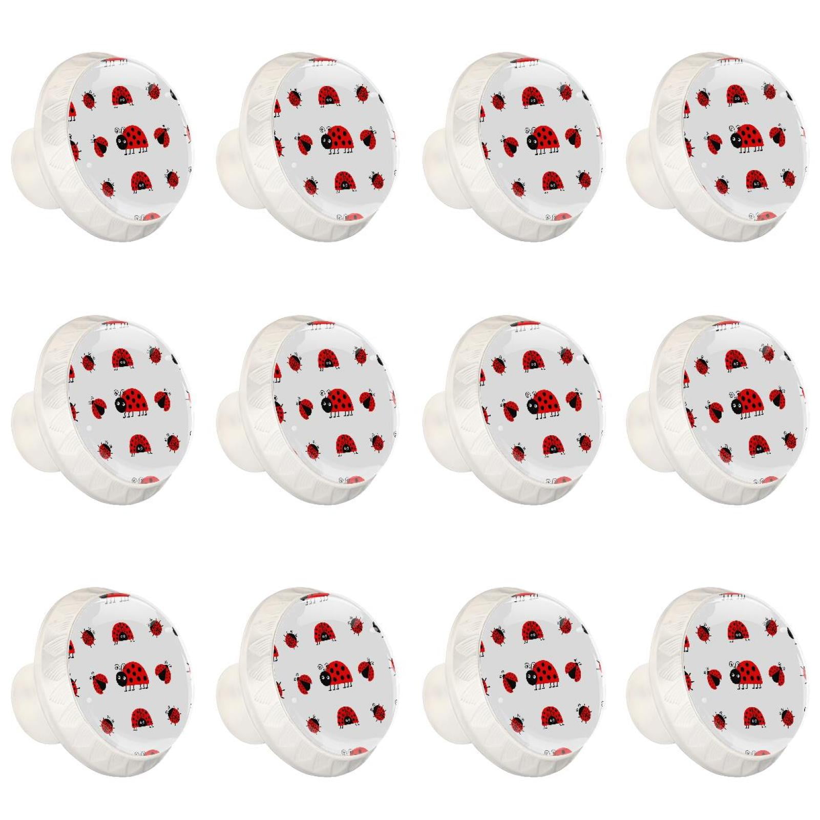 12 Pcs Ladybug Ladybird Knobs for Kitchen Cabinet Cupboard Dresser ...
