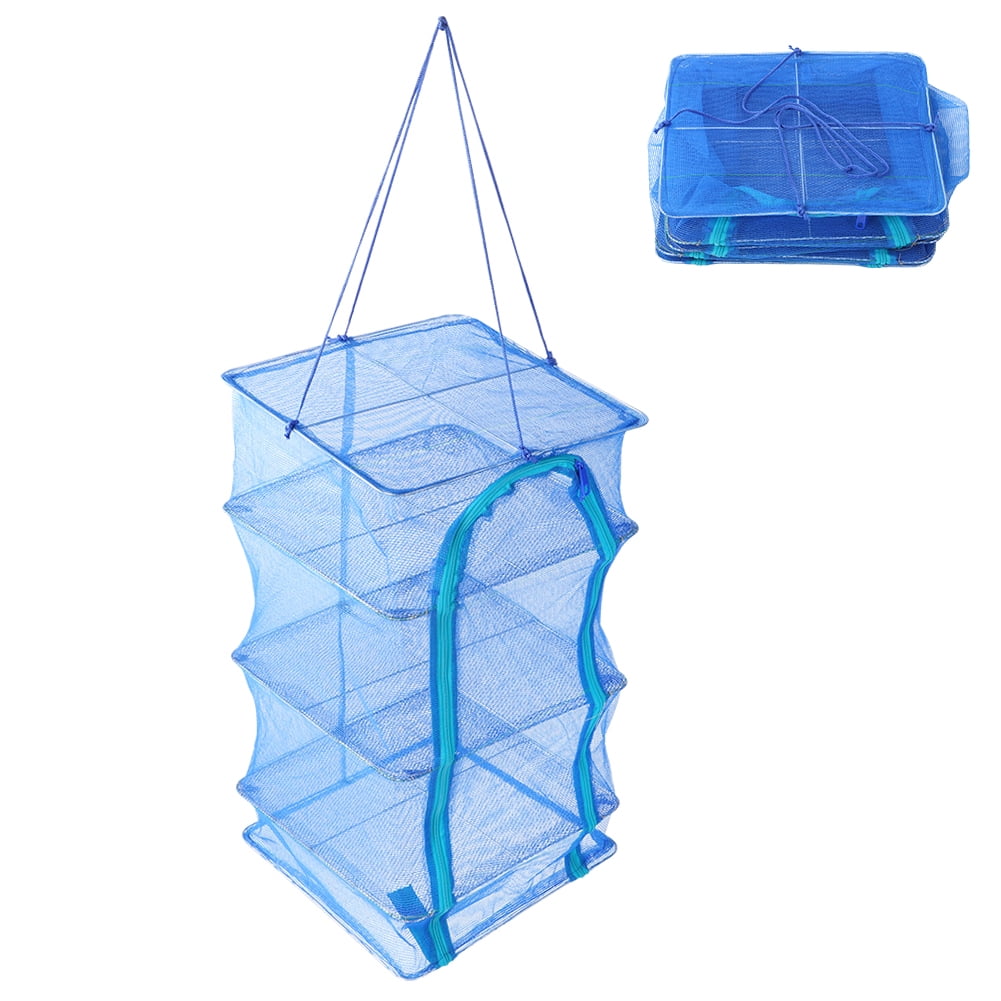Higoodz Fish Drying Net, Collapsible Mesh Hanging Drying Rack Net Anti ...